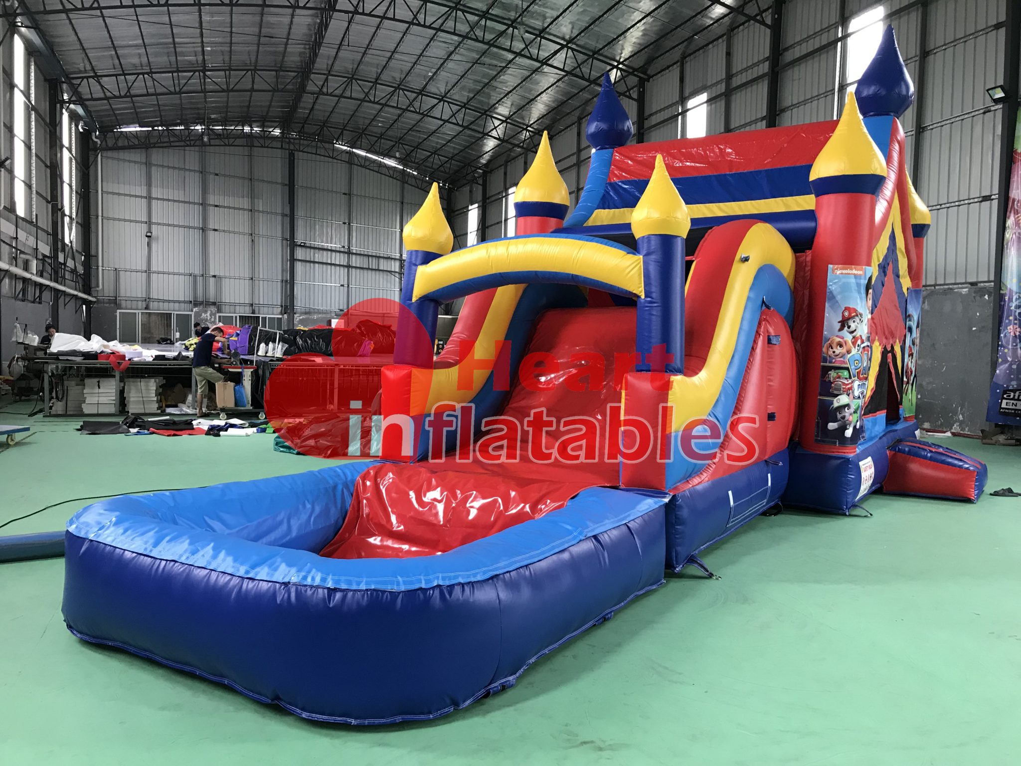 Purple Wet Dry Combo - Heart Inflatables Factory