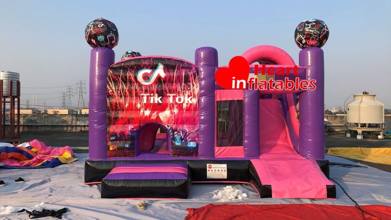 TIK TOK Bouncer slide - Heart Inflatables Factory