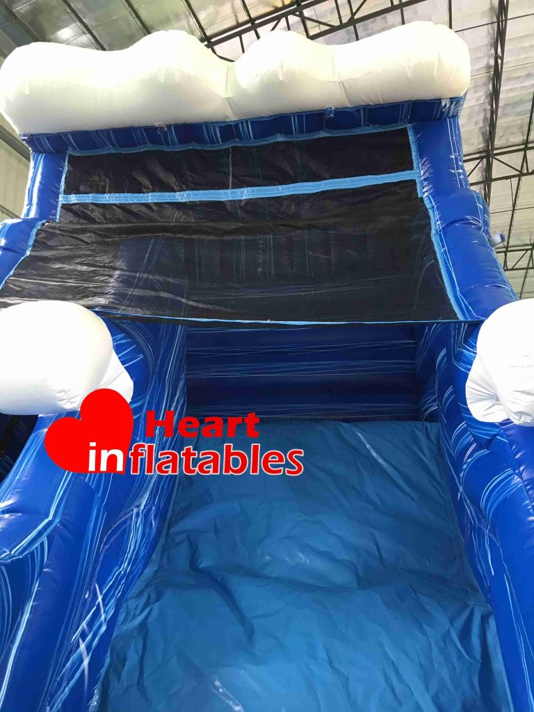 16ft Curve Wave Marble Blue Water Slide - Heart Inflatables Factory
