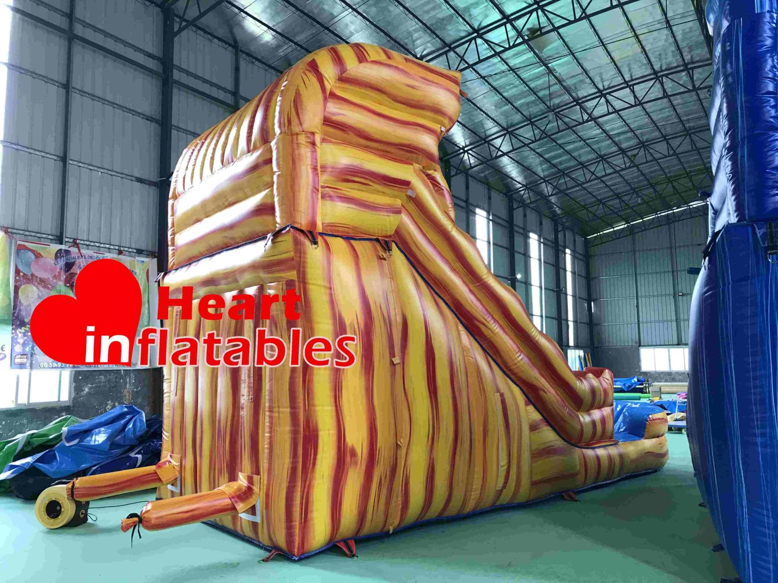 16ft Marble Orange Water Slide - Heart Inflatables Factory