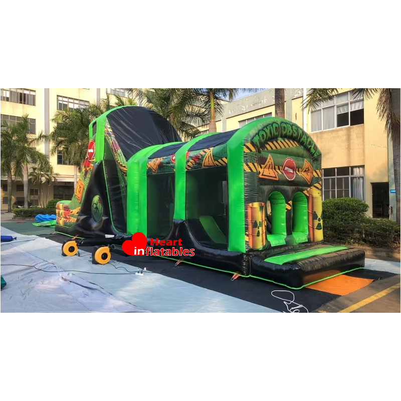 Toxic Obstacle Couse 42.5ft x 11ft x 17ft - Heart Inflatables Factory