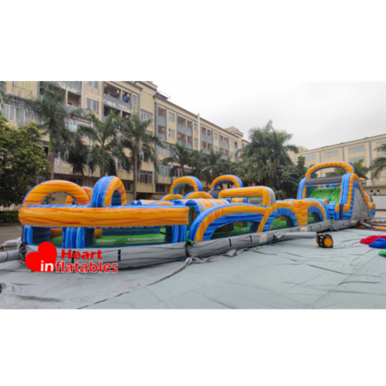 118ft Marble Obstacle Course - Heart Inflatables Factory