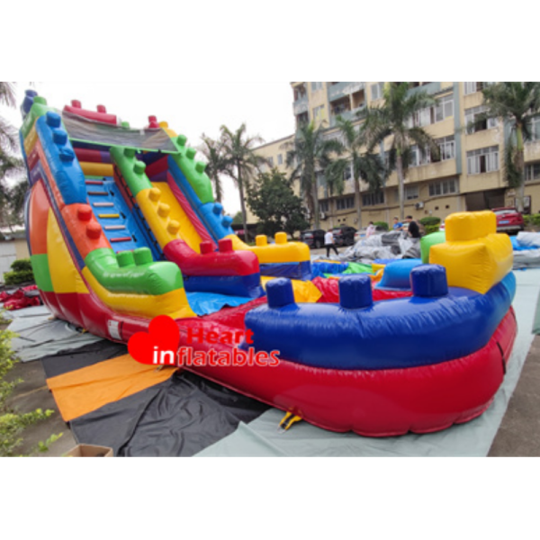 18ft Lego Water Slide - Heart Inflatables Factory